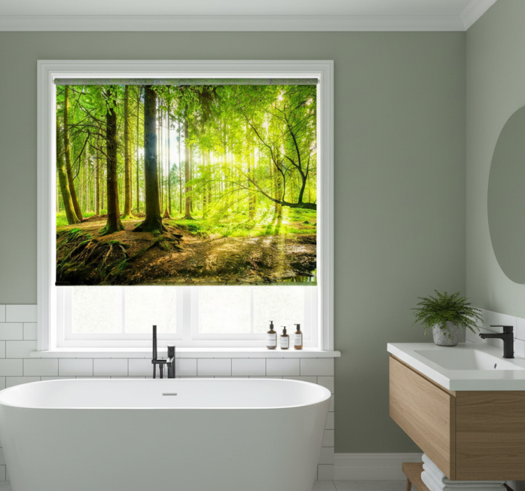 Lush mountain valley tree blind